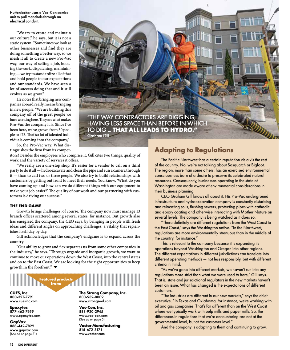 Pro-Vac in Dig Different Magazine