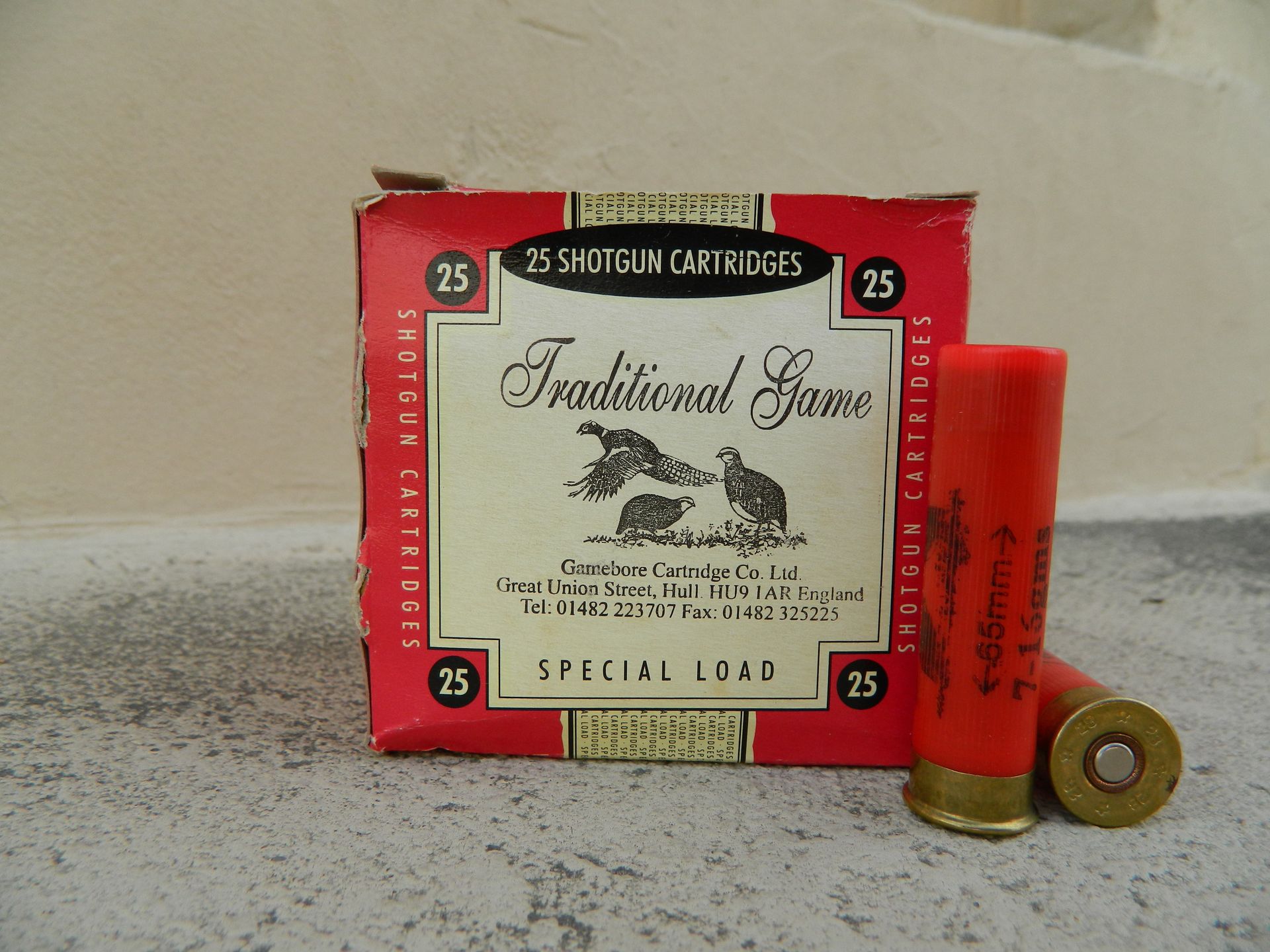 Gamebore 28g. Shot Shells, 2 1/2" case, #7 Shot. Price: $40 per box.