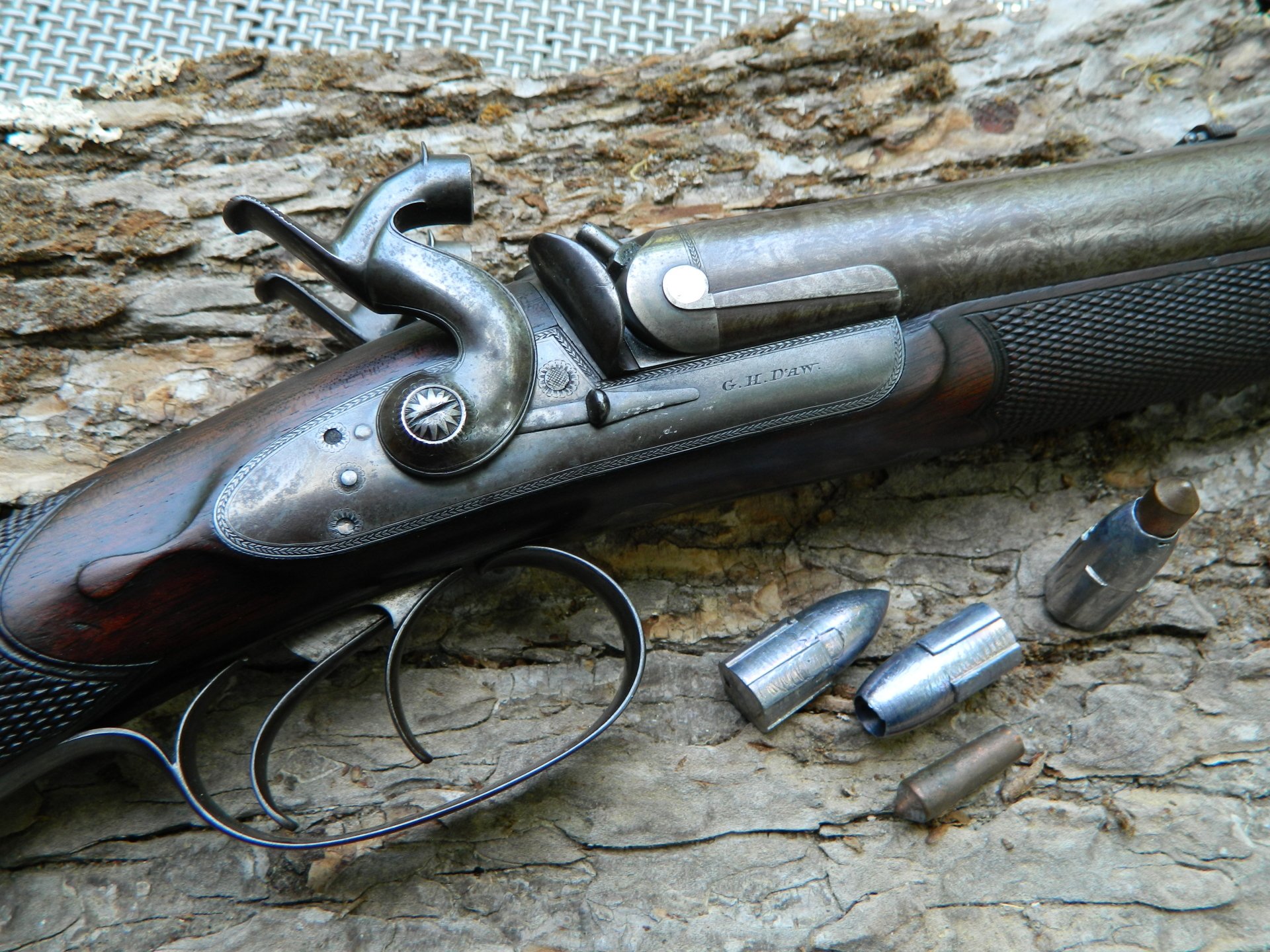 George Daw, London. Extremely rare, 32-bore double-barreled percussion ...