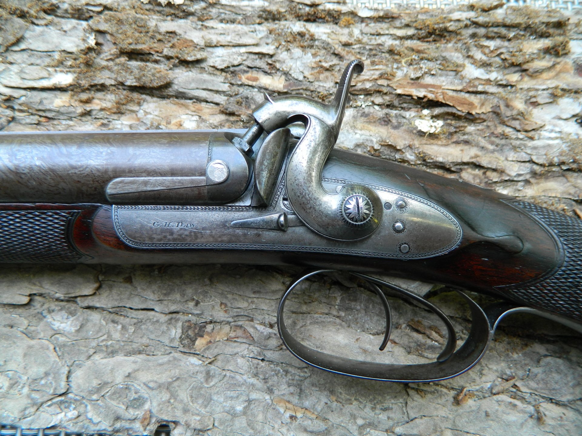 George Daw, London. Extremely rare, 32-bore double-barreled percussion ...