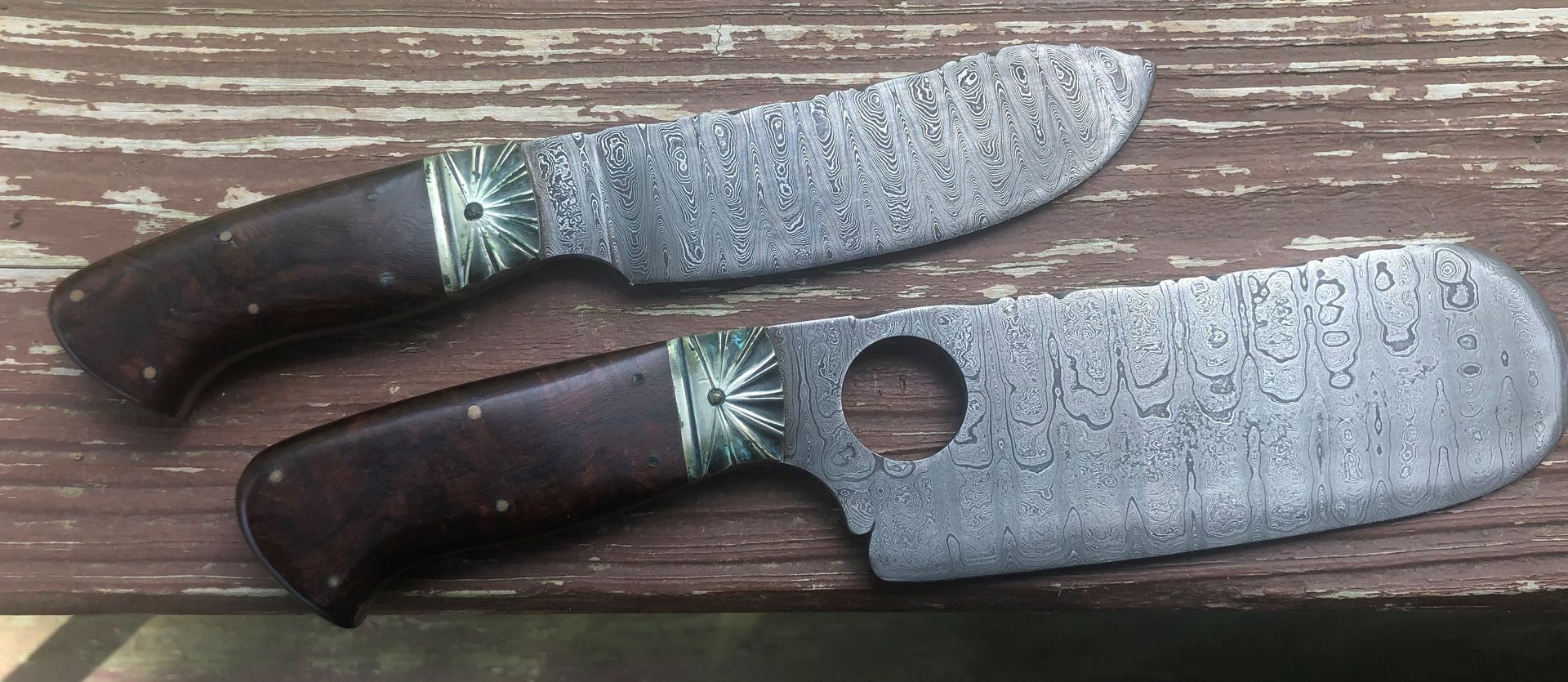 Extremely Rare Original Damascus "Alaska Skinning Knife Set" by Joe ...