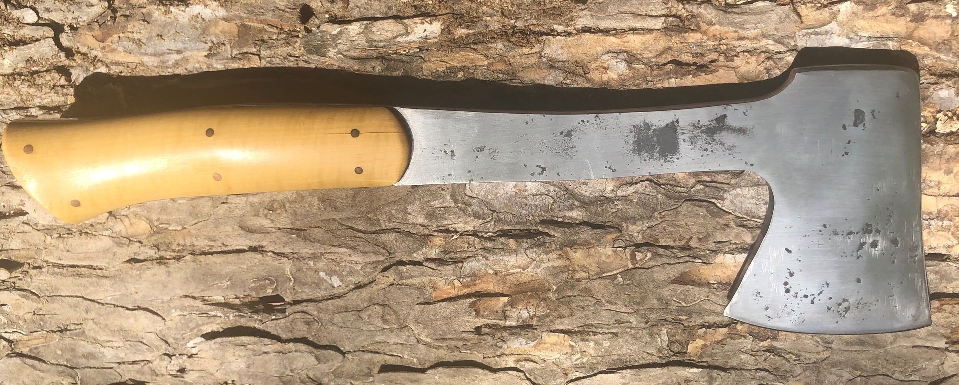 Rare original Joe Keeslar Camp Axe/Knife Set. Price: SOLD