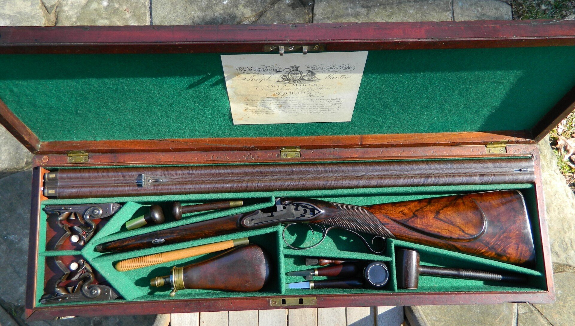 Extremely Rare Joseph Manton 16-bore Double Rifle #1514, ca. 1801. SOLD