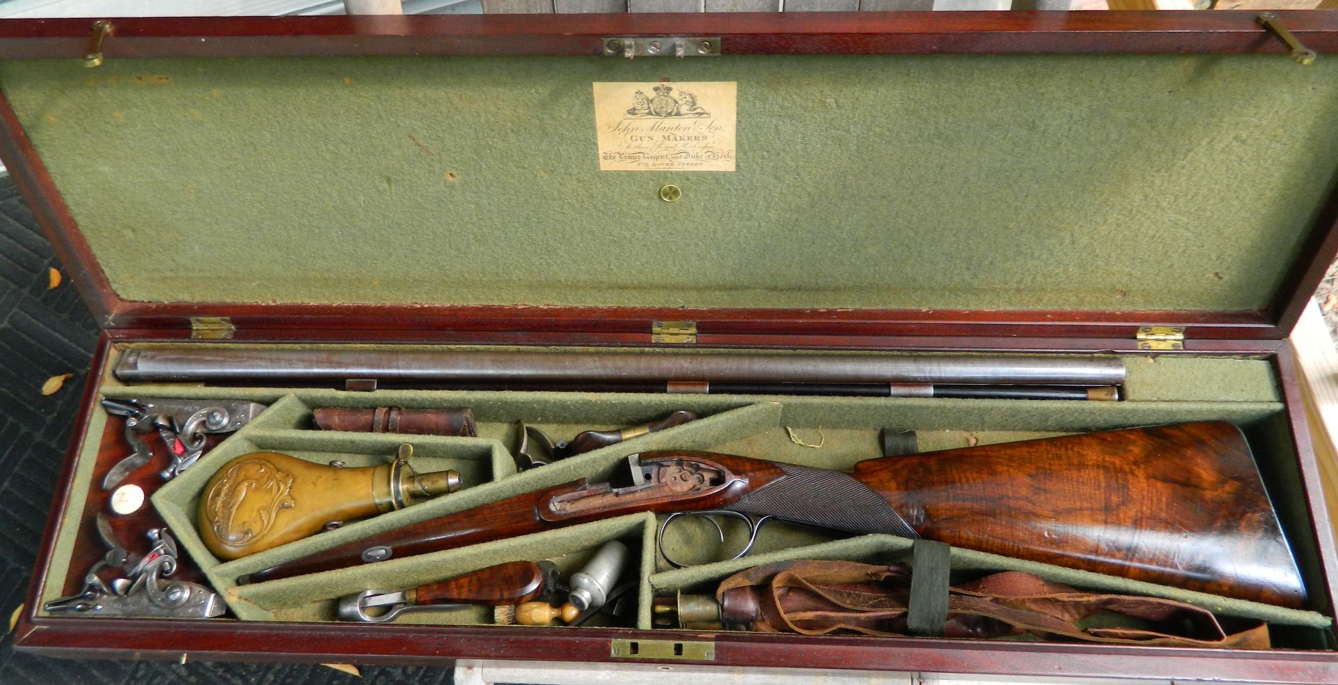 Magnificent John Manton and Son 17-bore Double barreled Flintlock ...