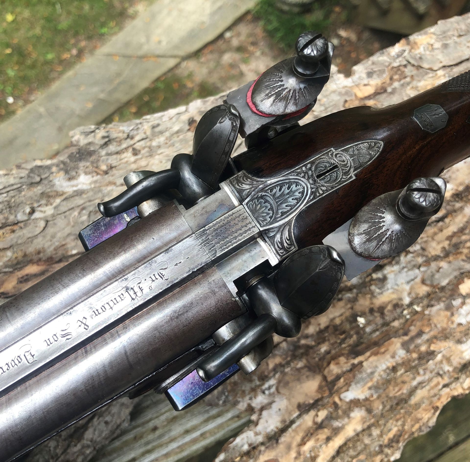 Magnificent John Manton and Son 17-bore Double barreled Flintlock ...