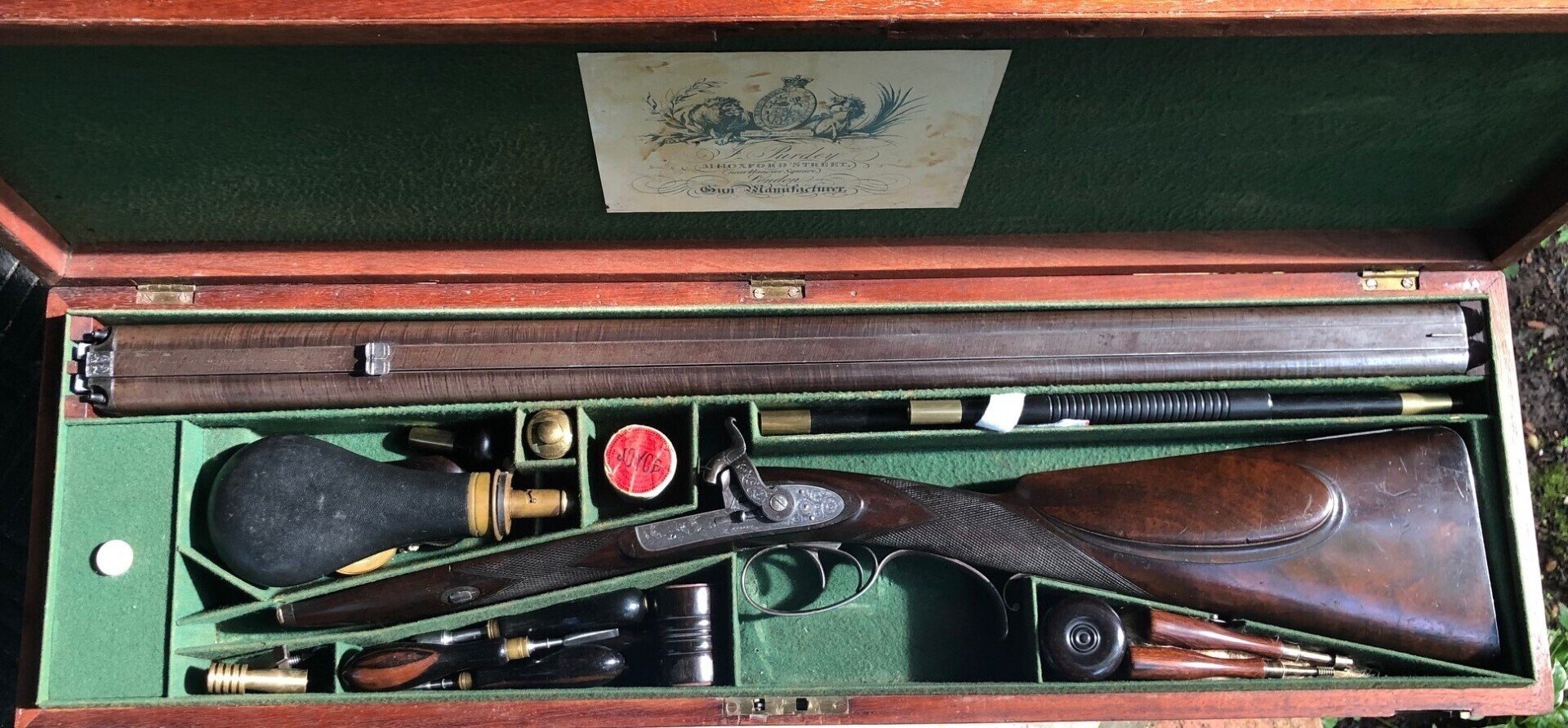 Purdey, London. Superb 16-bore percussion, double-barreled rifle #2704 ...