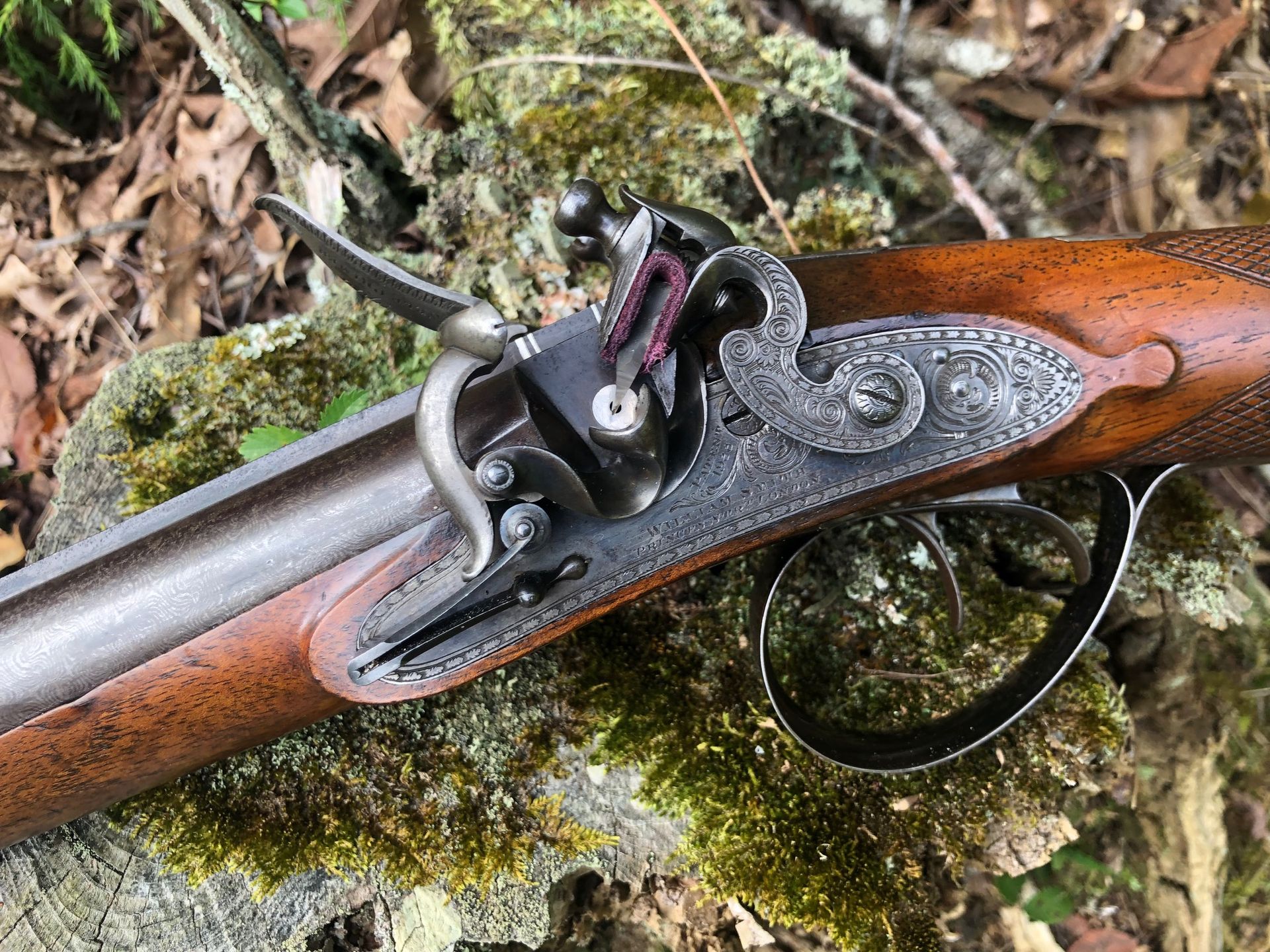 William Smith, London. Superb 13-bore, double-barreled, flintlock ...