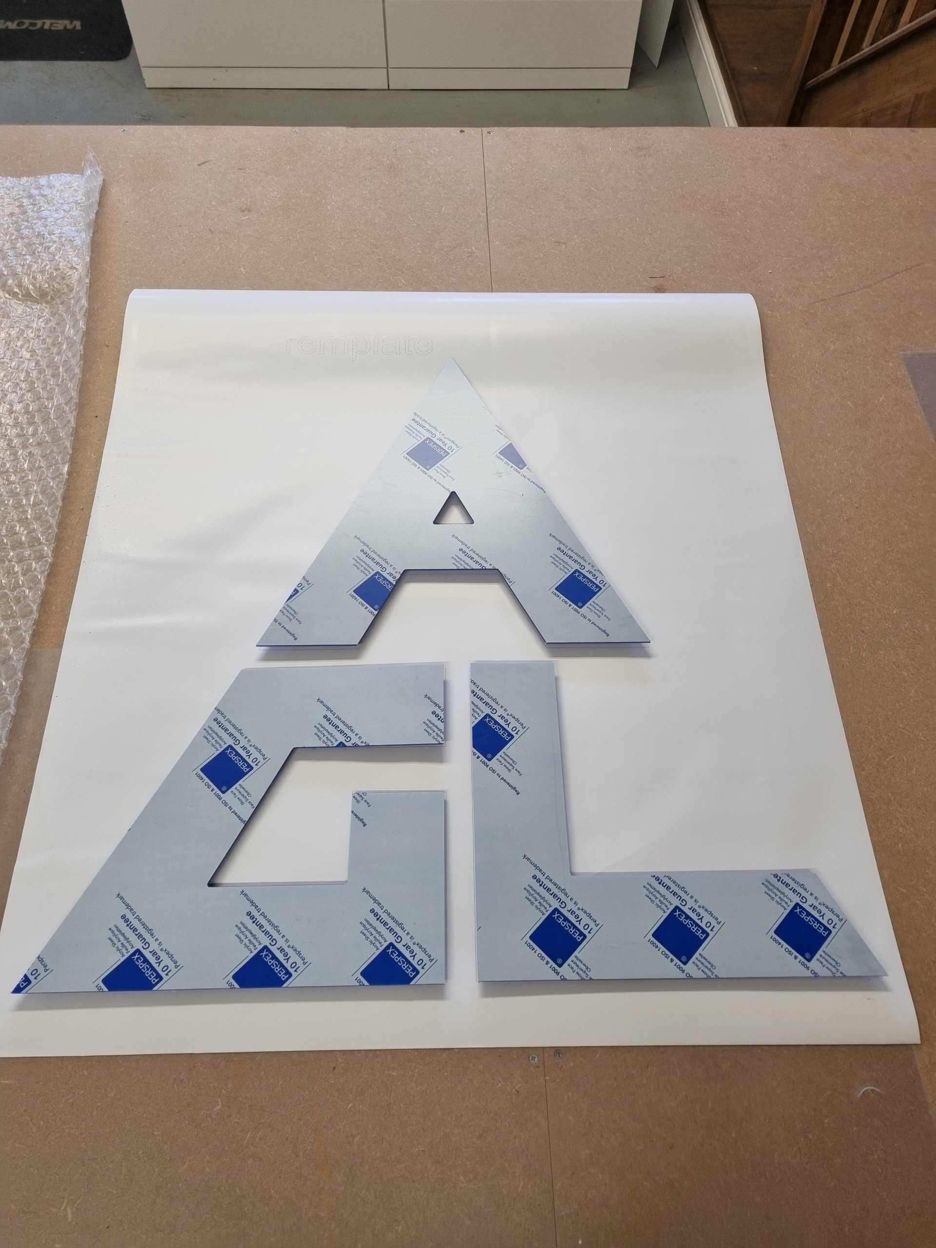 Flat Cut Lettering | White House Print & Design | Swinfen