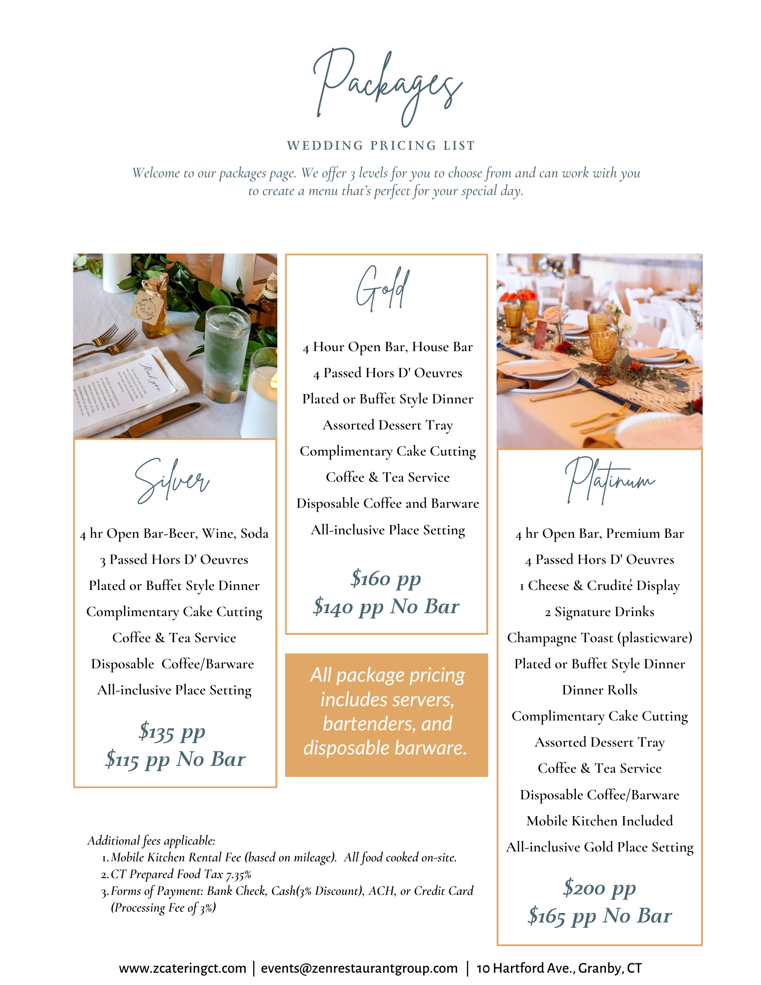 Catering Menu | Z Catering