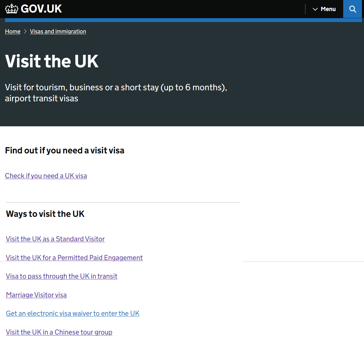 How to Apply for a Visitor Visa to visit the UK