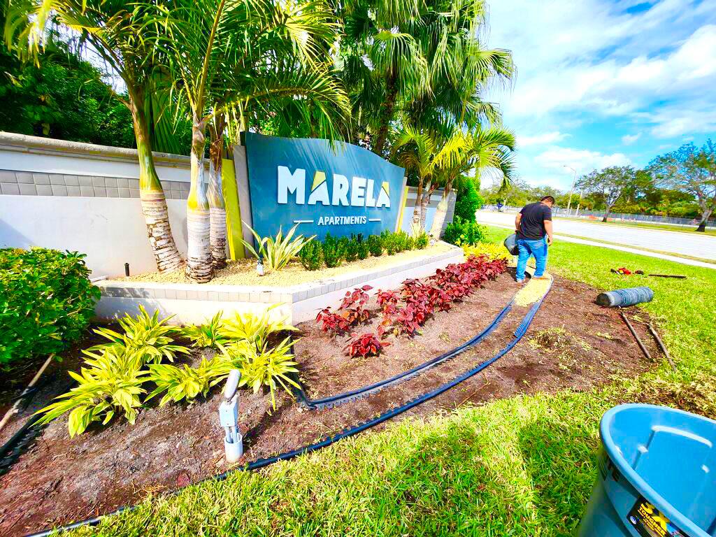 commercial landscaping project in Wilton Manors
