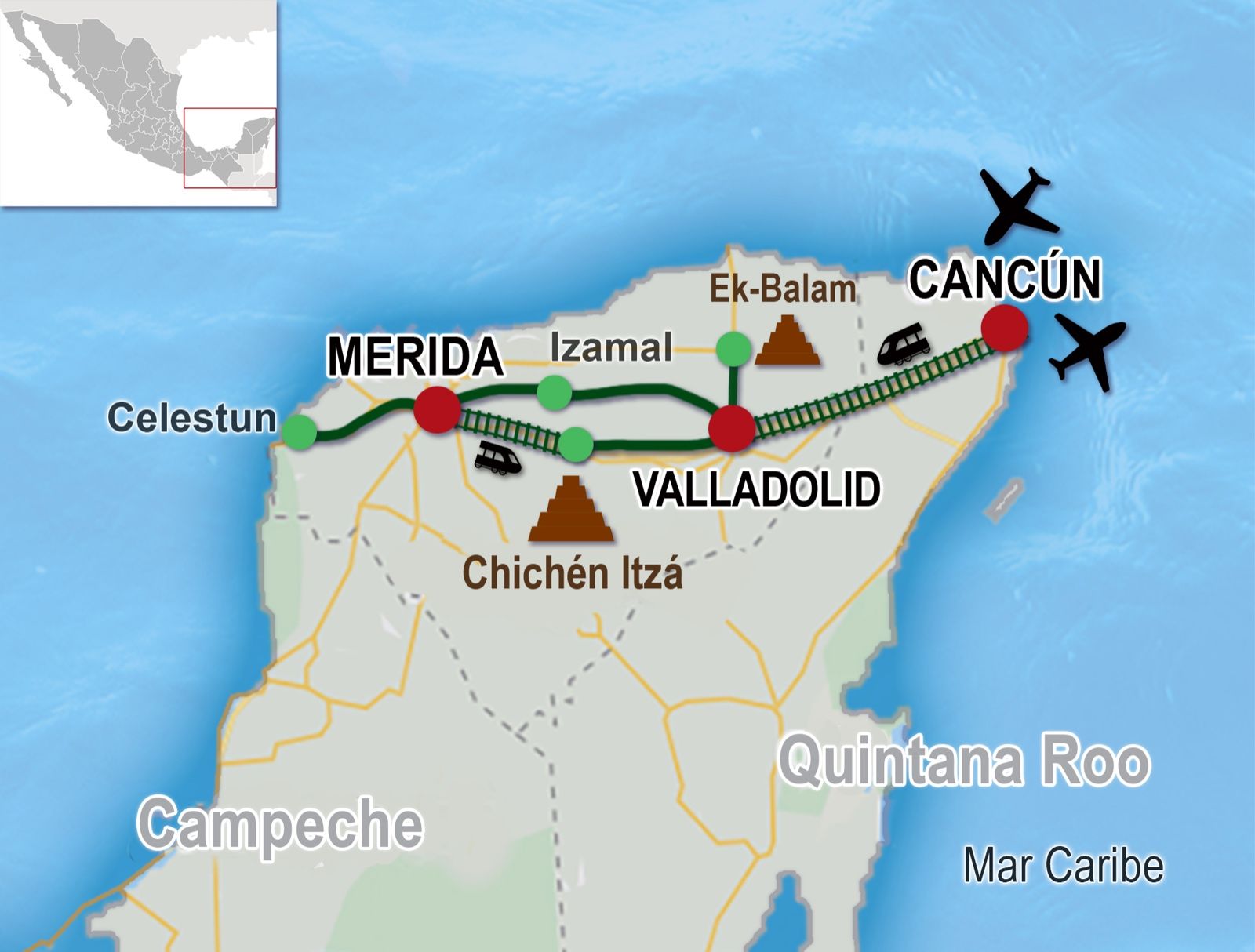 Maya Train Through Yucatan Circuit