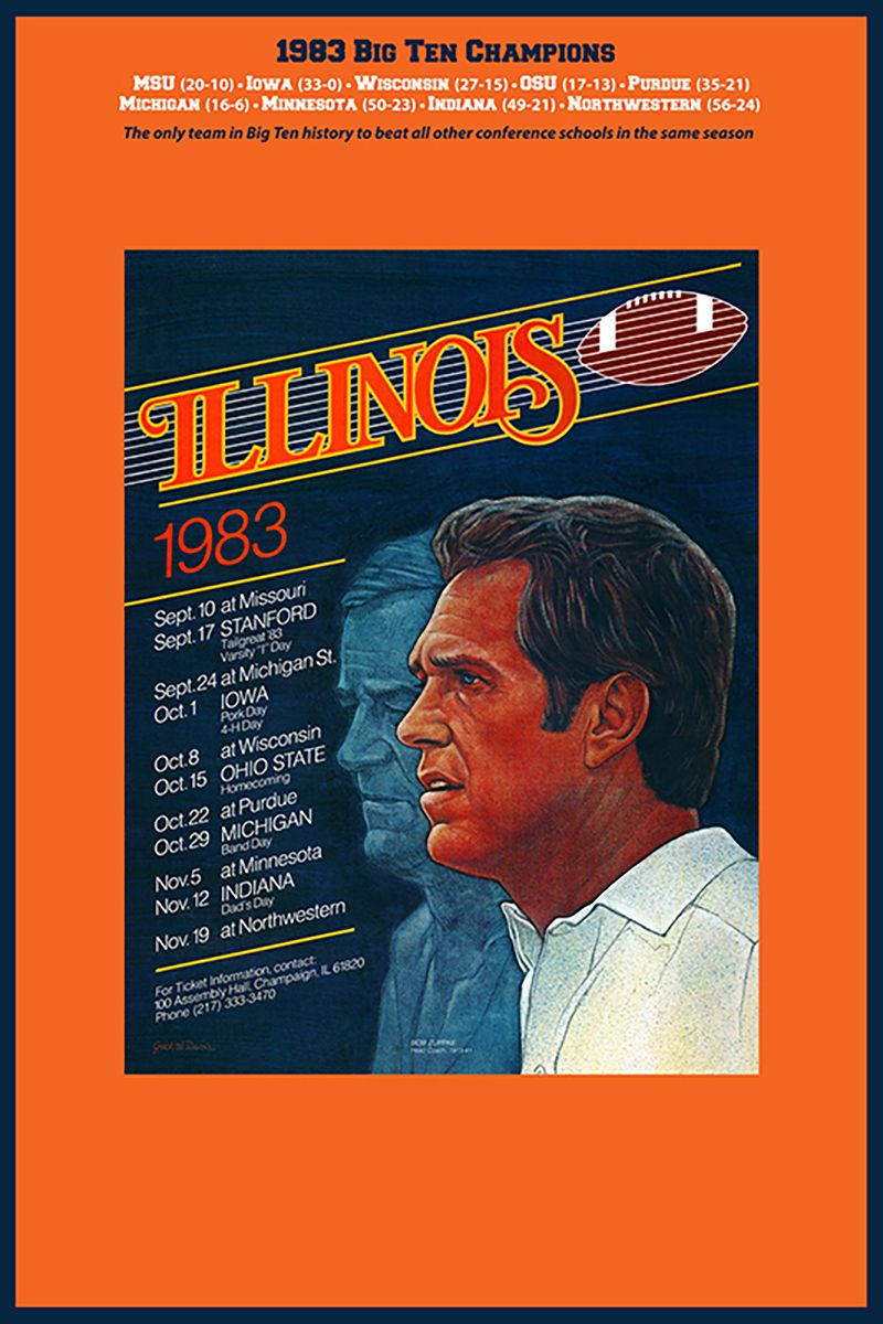 Reprinted Illini Football Posters