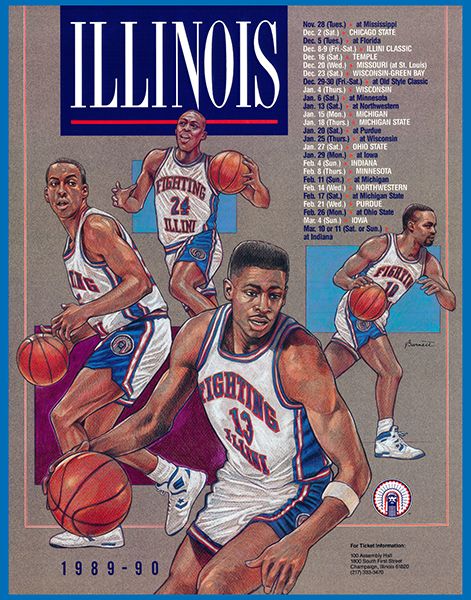 Reprinted Illini basketball posters