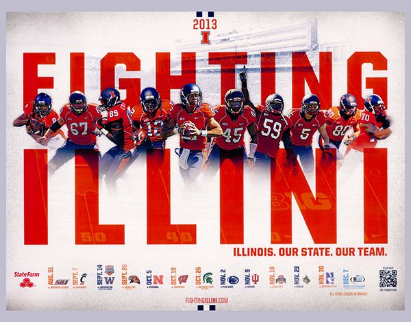 Reprinted Illini Football Posters