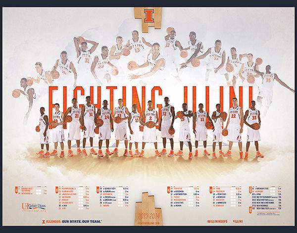 Reprinted Illini basketball posters