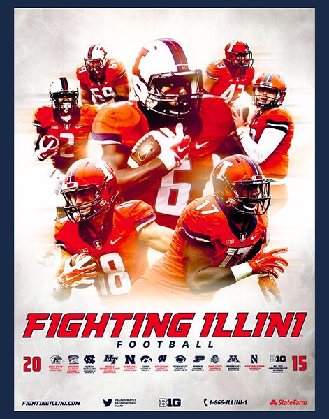 Reprinted Illini Football Posters