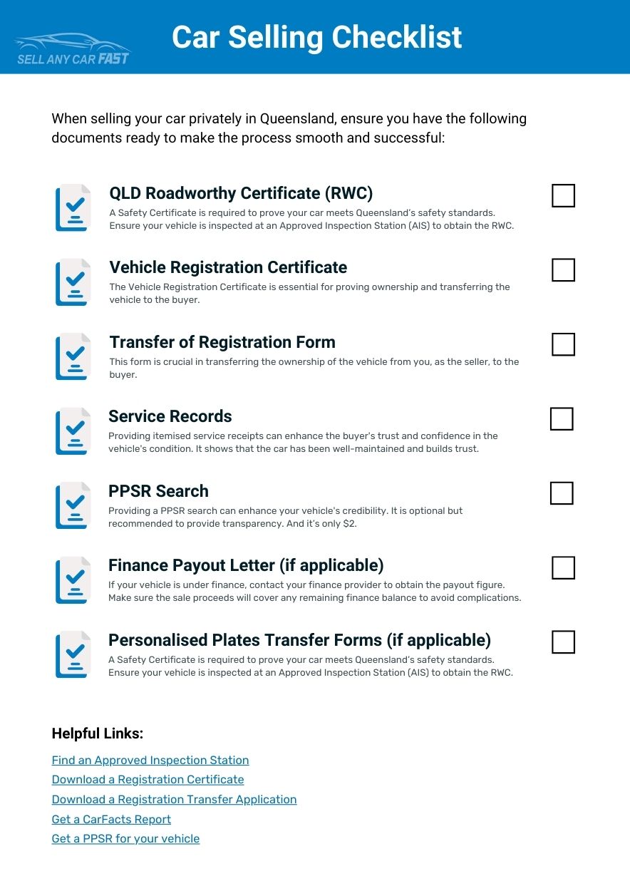 What Paperwork Do I Need to Sell My Car in QLD? | Free Checklist