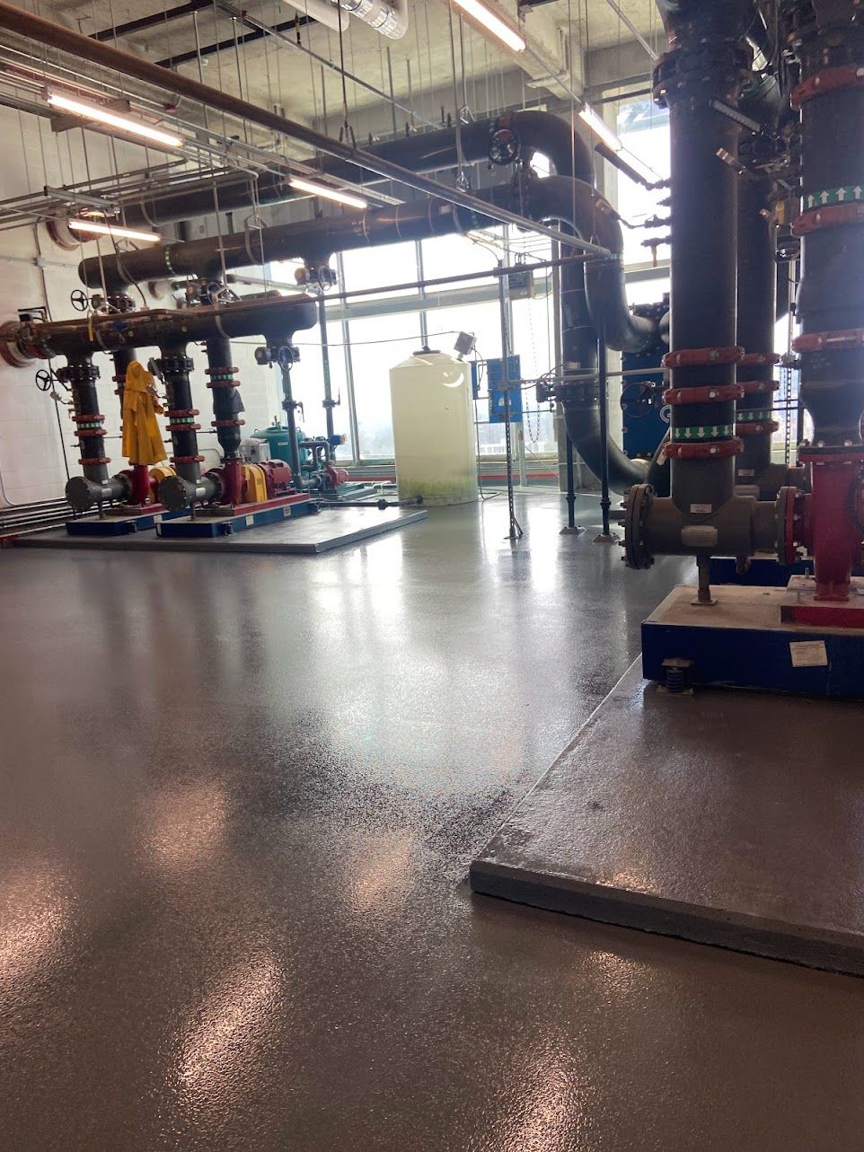 Mechanical Room Epoxy Flooring installation in Charlotte