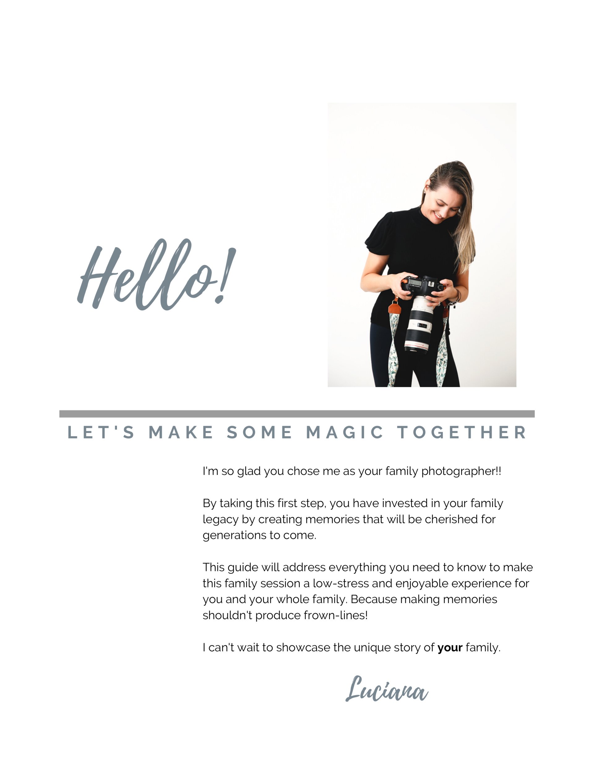 FAMILY PORTRAITS PREPARATION GUIDE