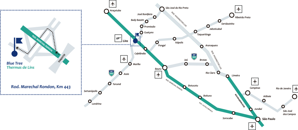 Localização - Blue Tree Thermas de Lins
