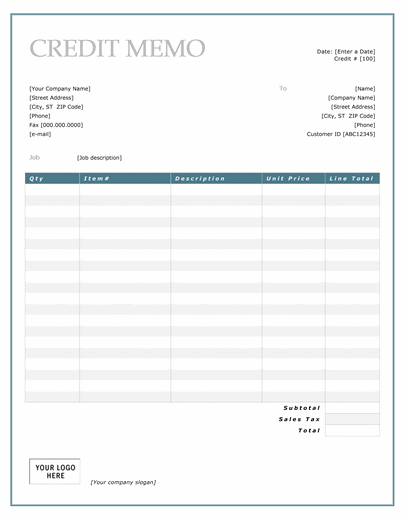 What is a Credit Memo?