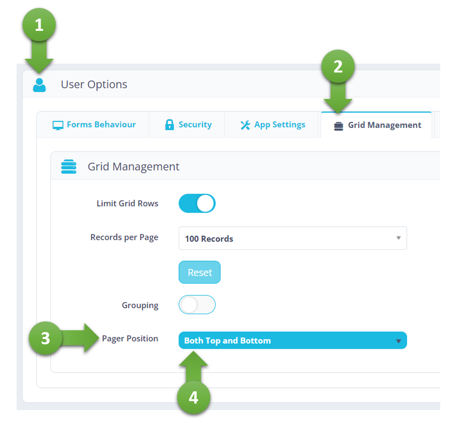 Top and Bottom Grid Paging