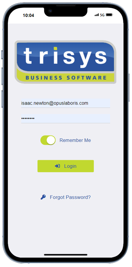 Login Screens | TriSys Business Software