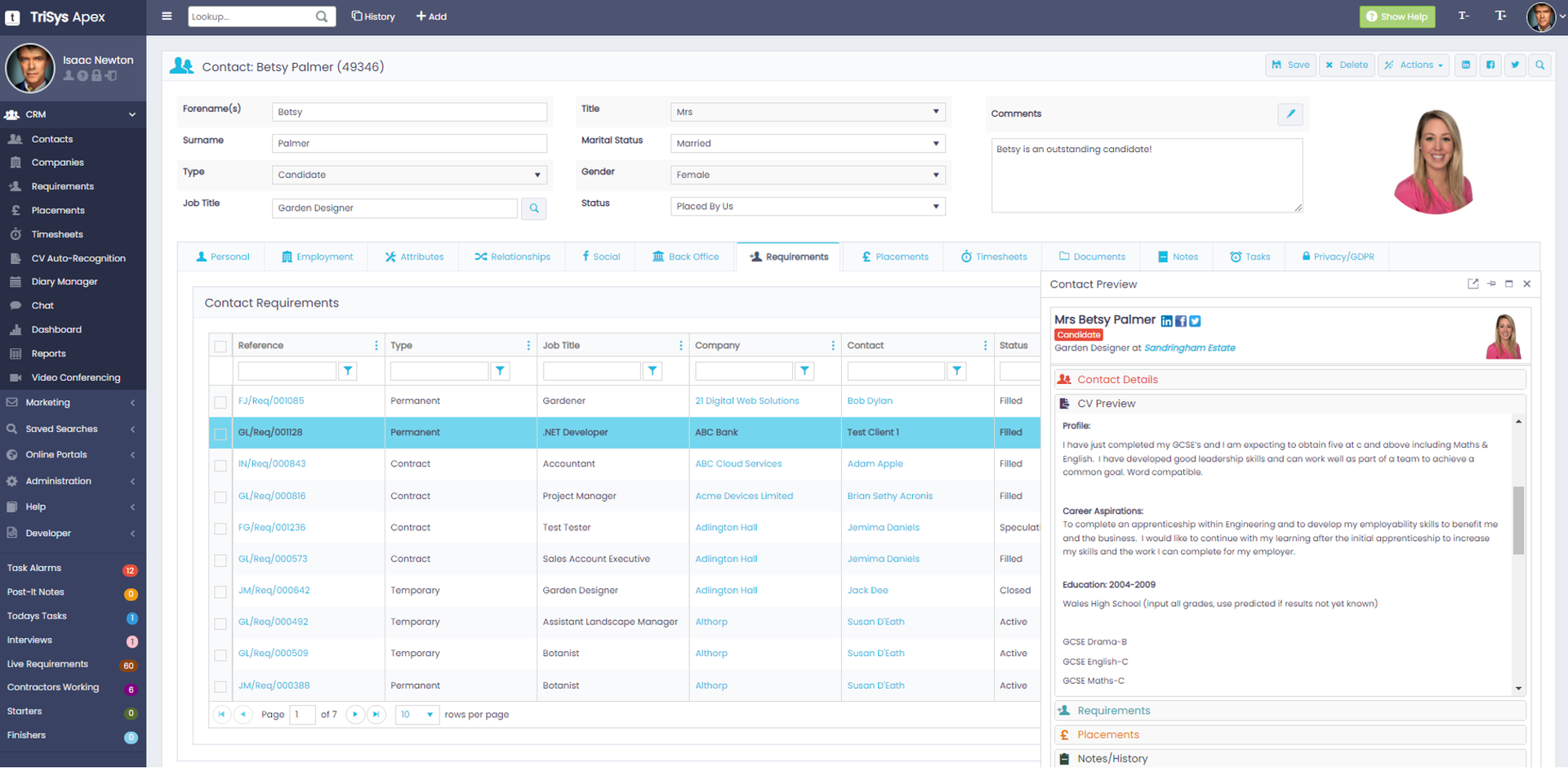Best Recruitment Software | TriSys Recruitment Software ATS/CRM