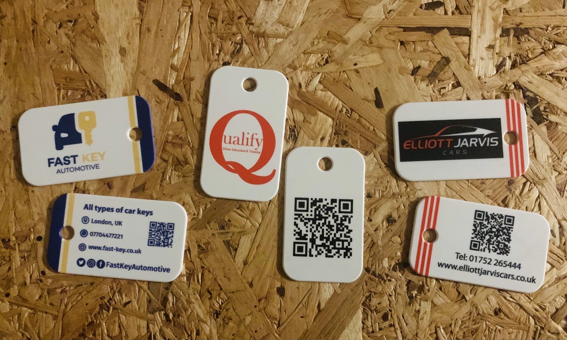 QR codes on keyrings