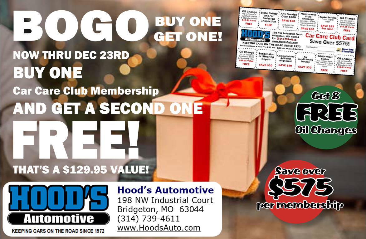 Auto Repair Savings & Coupons in Bridgeton, MO - Hood's Automotive