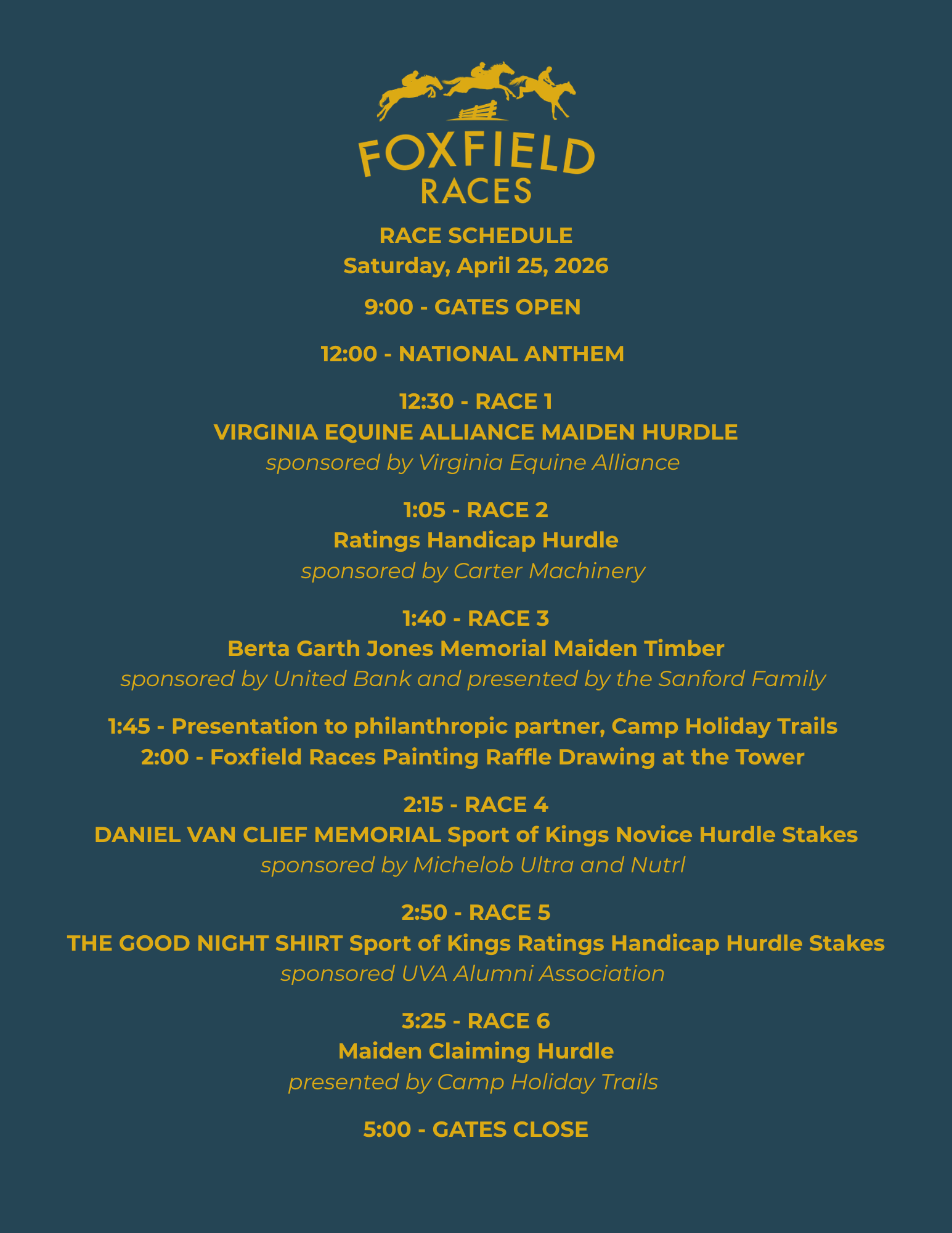 Foxfield Races - SPRING RACES- Steeplechase Racing in the Heart of Virginia