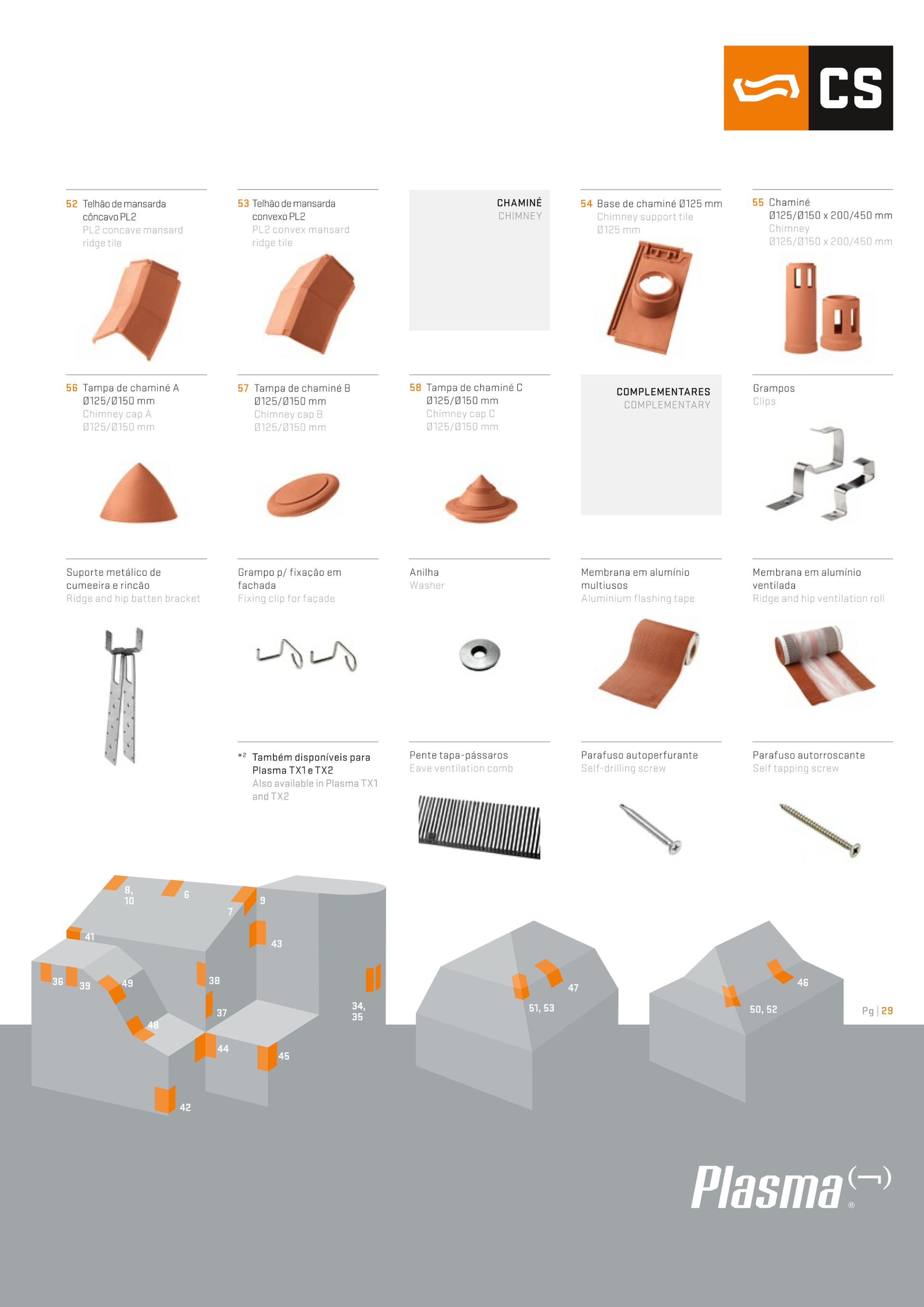 Dry Fixed Ridge Tiles & Accessories | Clay Ridge Tiles & Hips | Galex