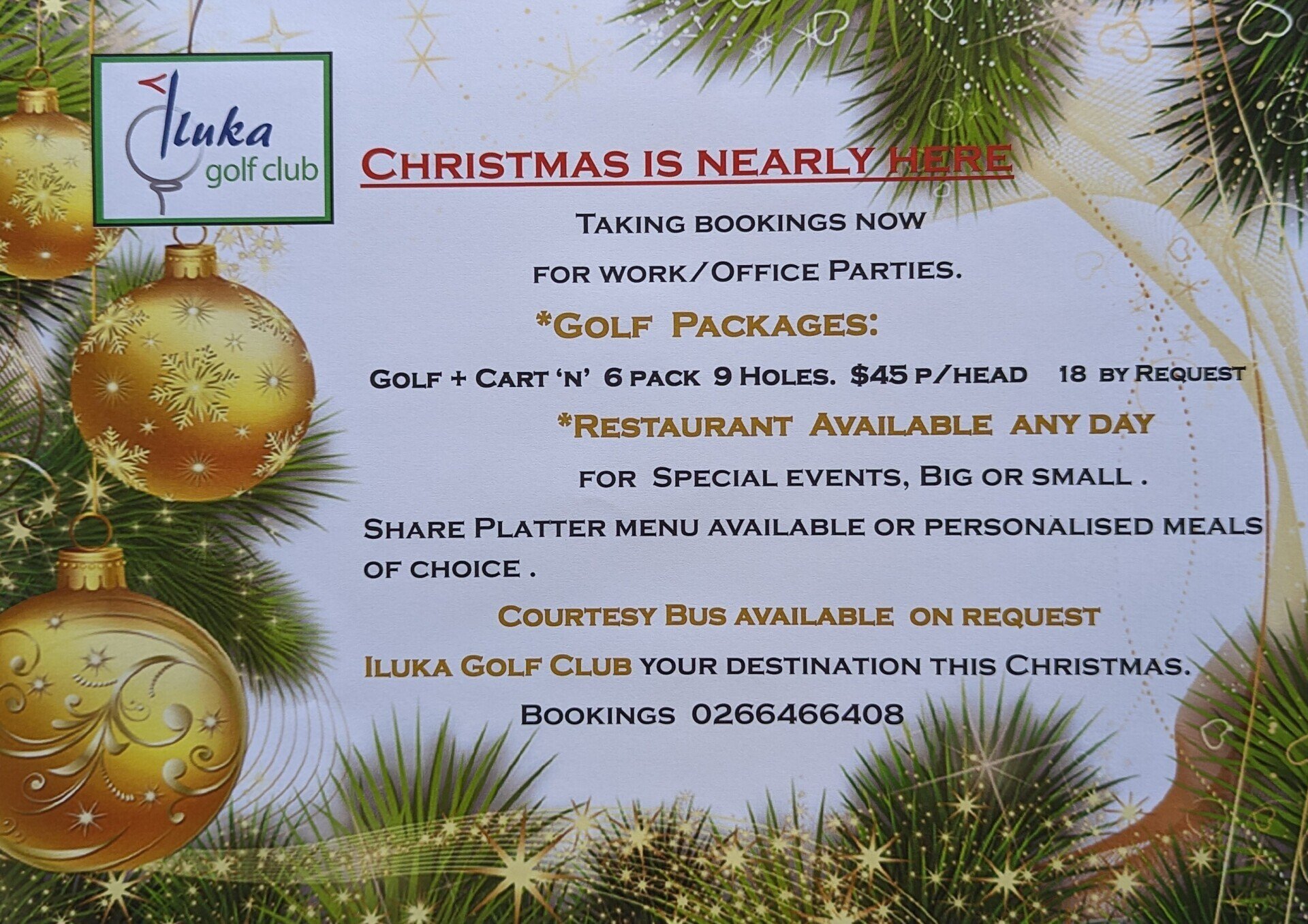 Golf Club, Golf Course, Events, Driving Range and Restaurant | Iluka