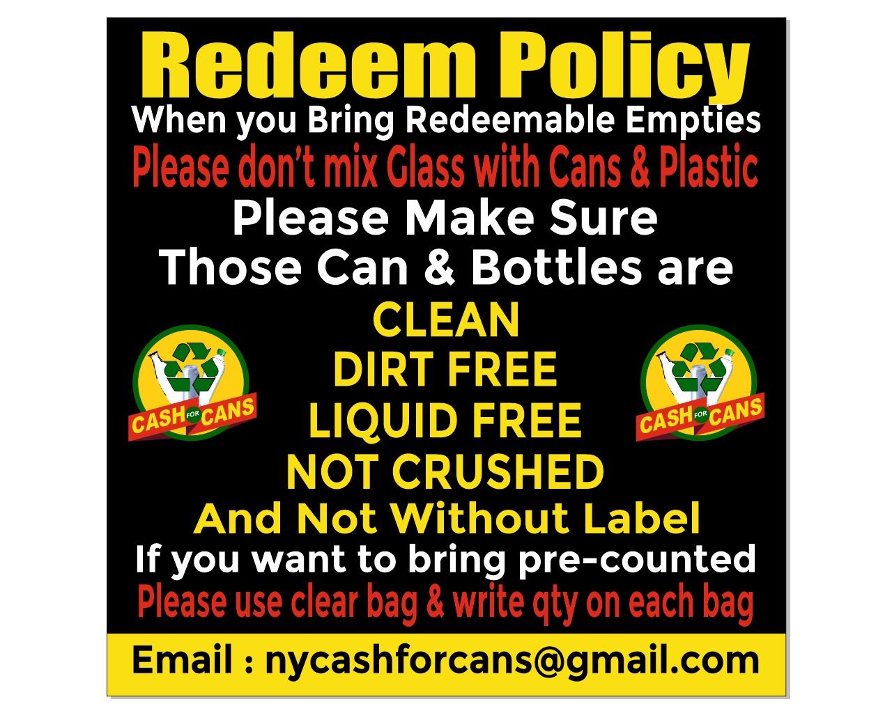 Cash For Cans Redemption Center | Carmel Hamlet | Middletown | Chester ...