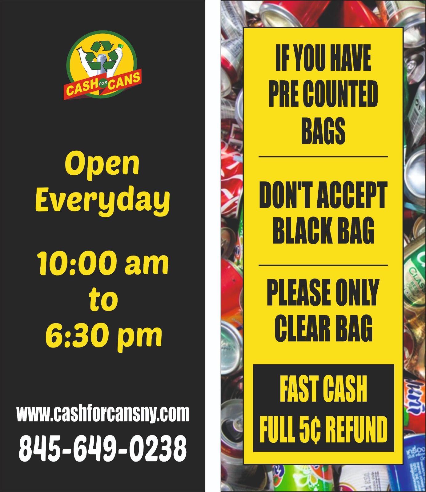Cash For Cans Redemption Center | Carmel Hamlet | Middletown | Chester ...