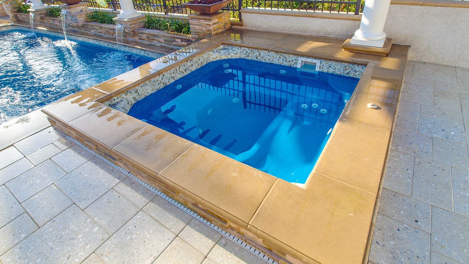 Fiberglass Pools | Sunset Pool + Patio | North Mississippi