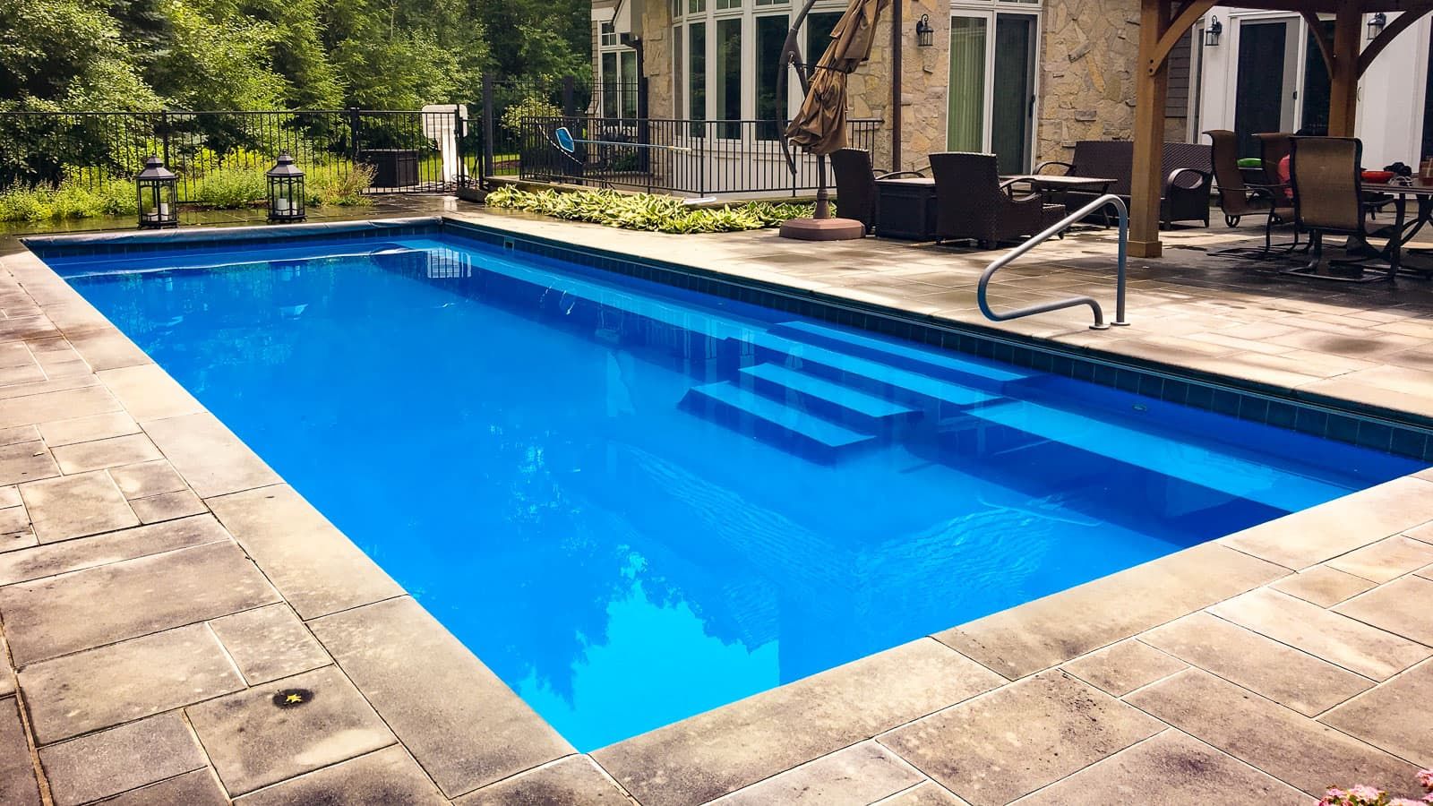 Fiberglass Pools | Sunset Pool + Patio | North Mississippi