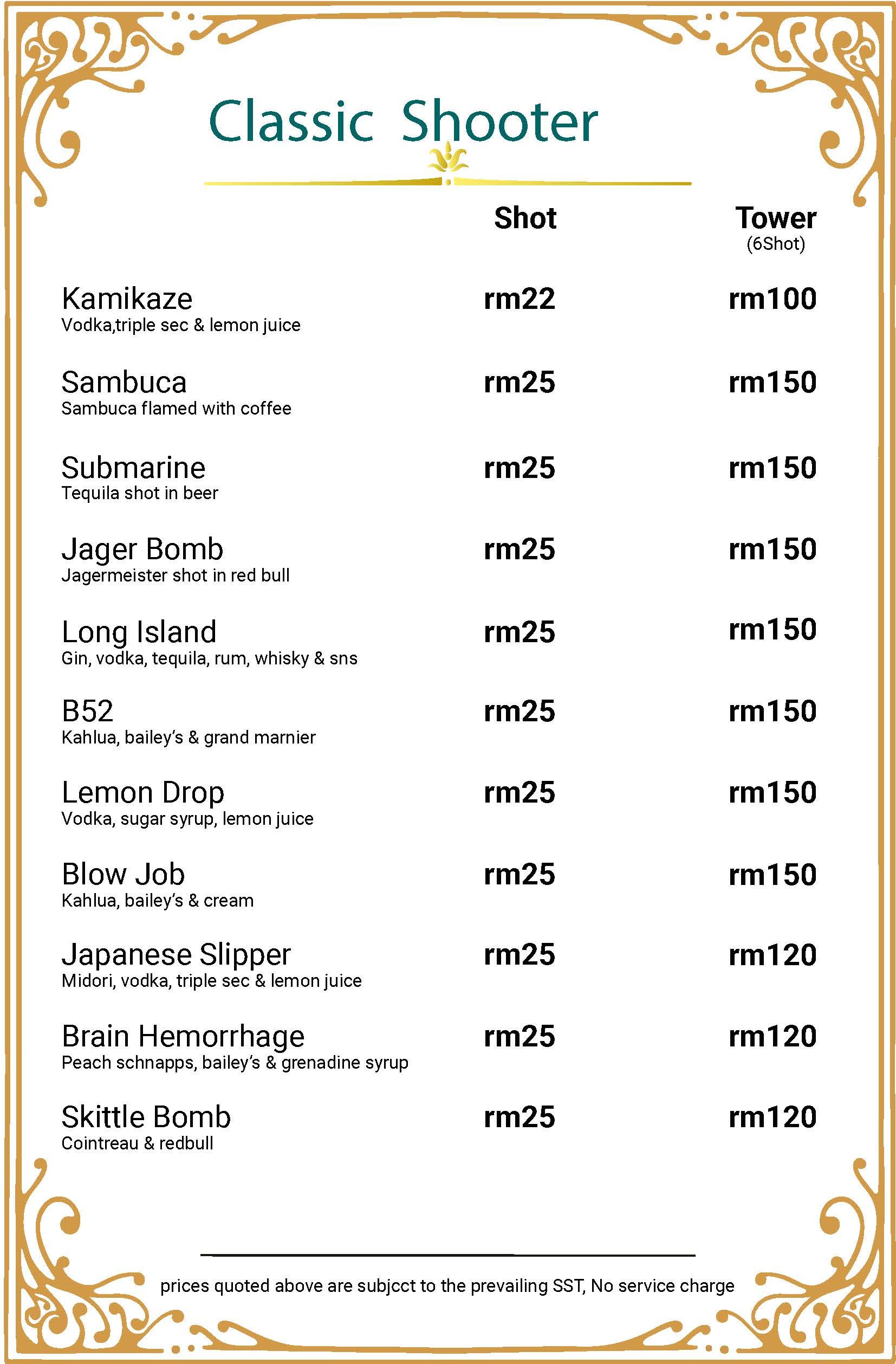 CHULIA COURT MENU - GASTRO PUB WITH UNIQUE MIX OF ITALIAN AND MIDDLE ...