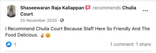 CHULIA COURT MENU - BEST NORTH INDIAN CUISINE IN GEORGE TOWN