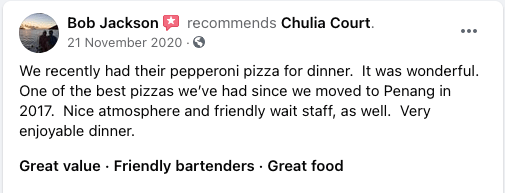 CHULIA COURT MENU - BEST NORTH INDIAN CUISINE IN GEORGE TOWN