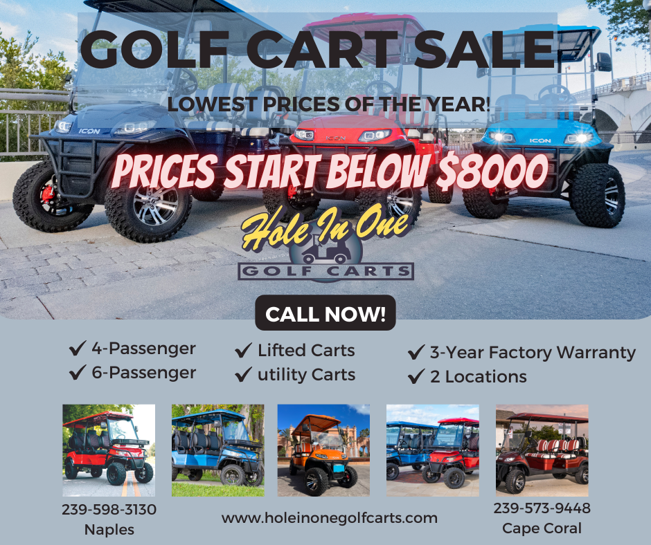 Golf Cart Special Promotions | Naples, FL | Hole In One Golf Carts