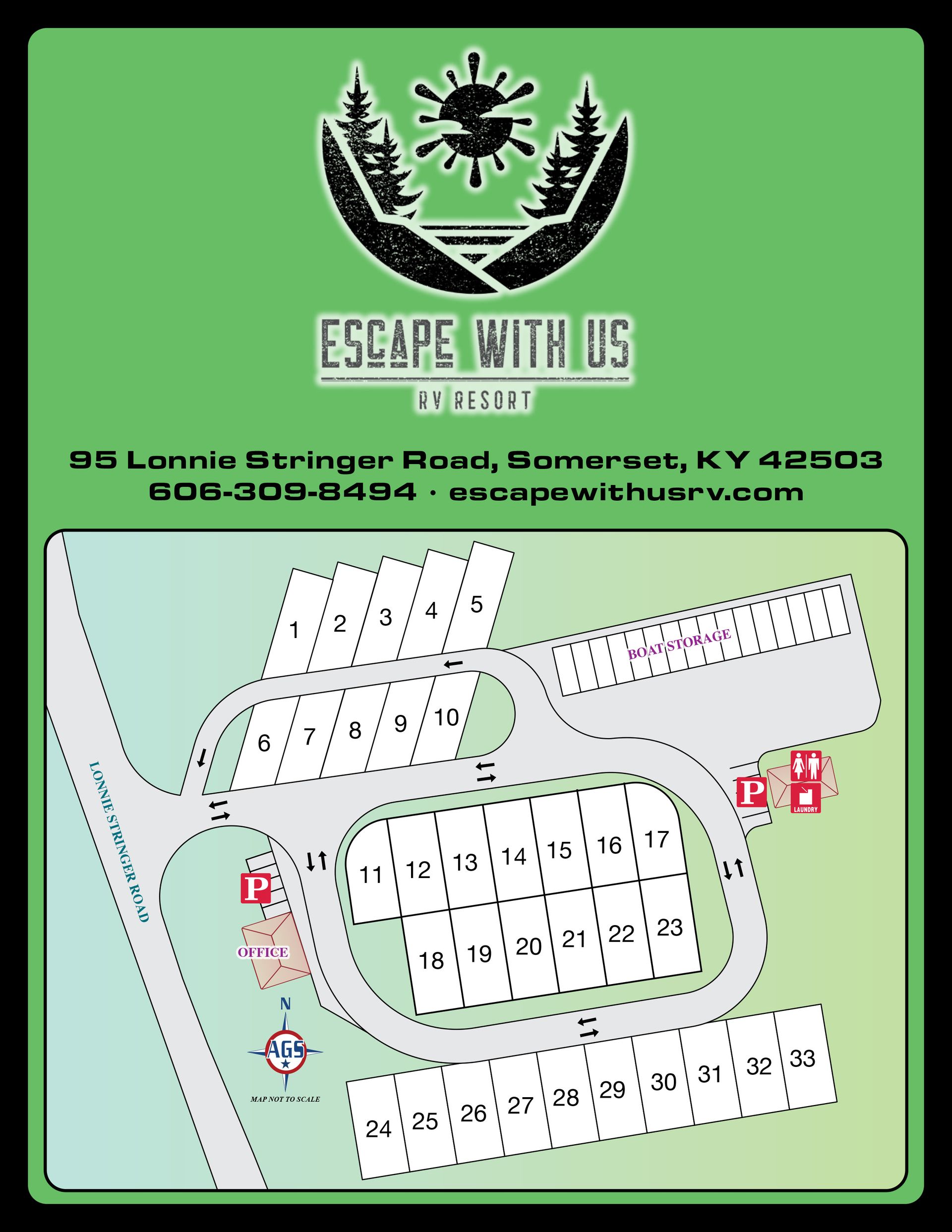 Resort Map | Escape with Us RV Resort