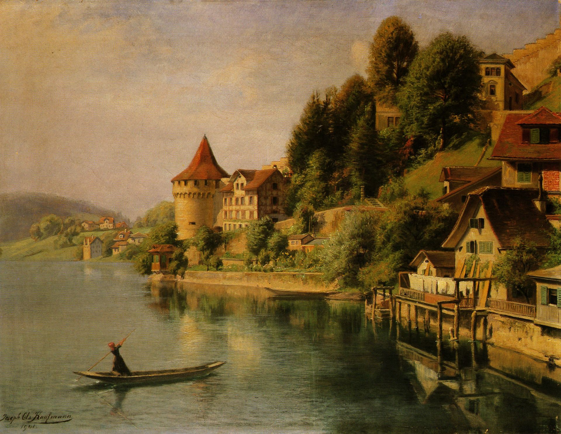 Lucerne in Pictures: The Nölliturm —Joseph Clemens Kaufmann, 1901