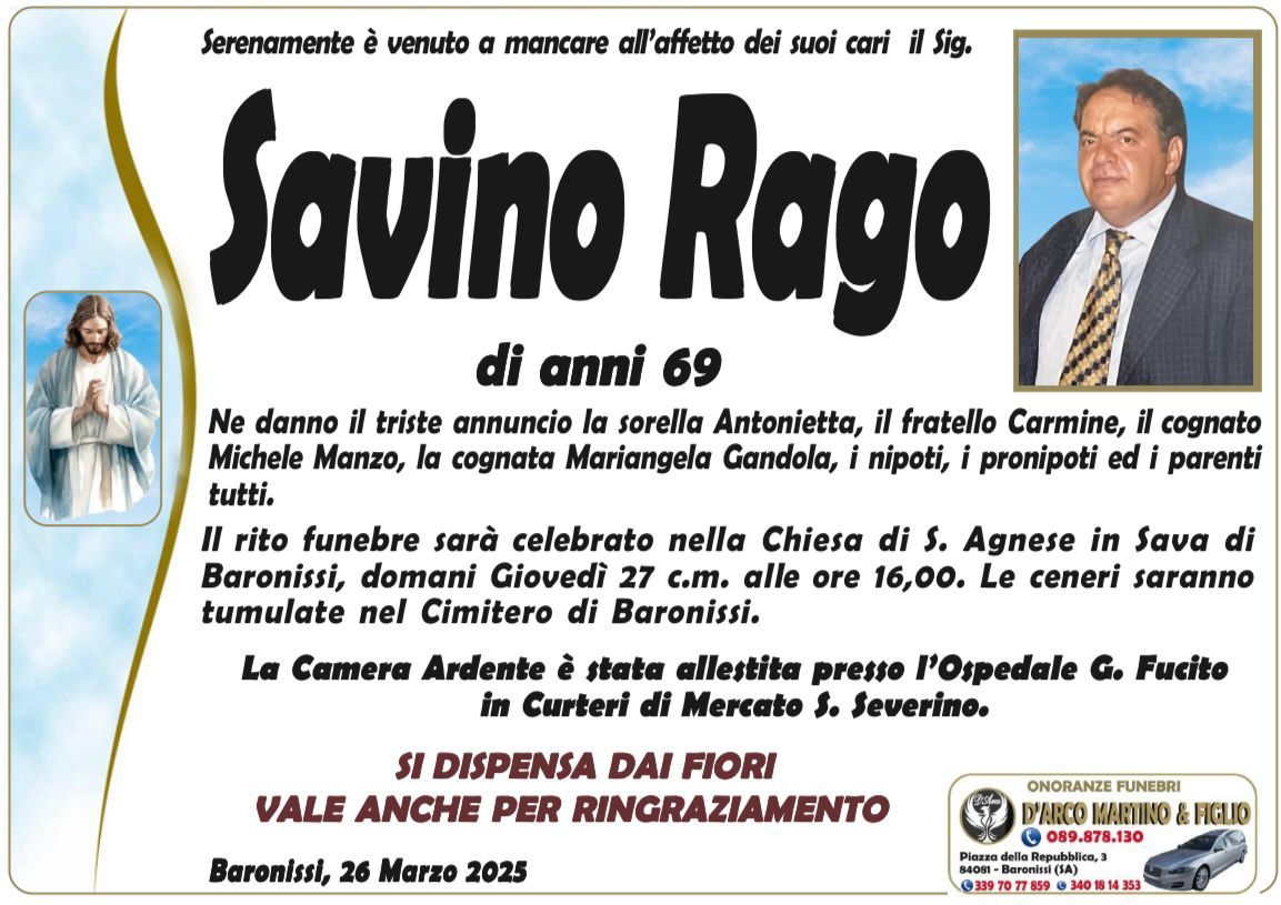 Necrologi |Baronissi, Salerno, Calvanico, Fisciano, Mercato San ...