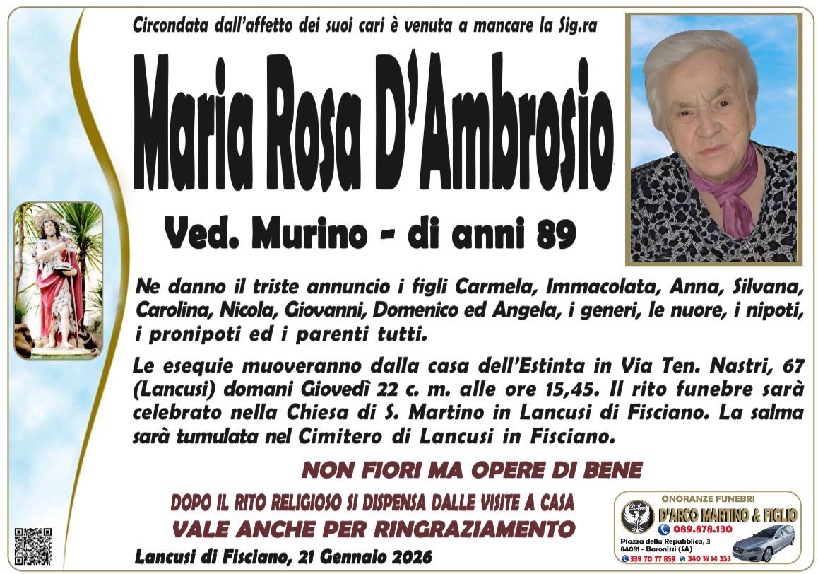 Necrologi | Baronissi, Salerno, Calvanico, Fisciano, Mercato San ...