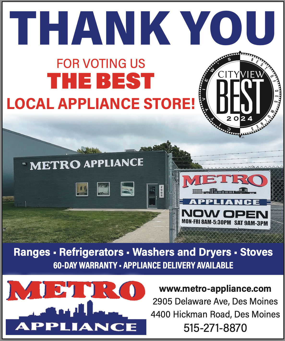About Metro Appliance Repair - Des Moines, Ankeny IA & surrounding areas