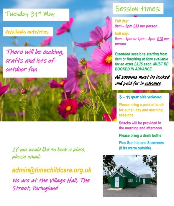 May Half Term holiday Club Poster