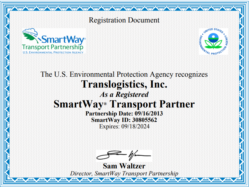 The EPA's Role and SmartWay Certification for Carriers