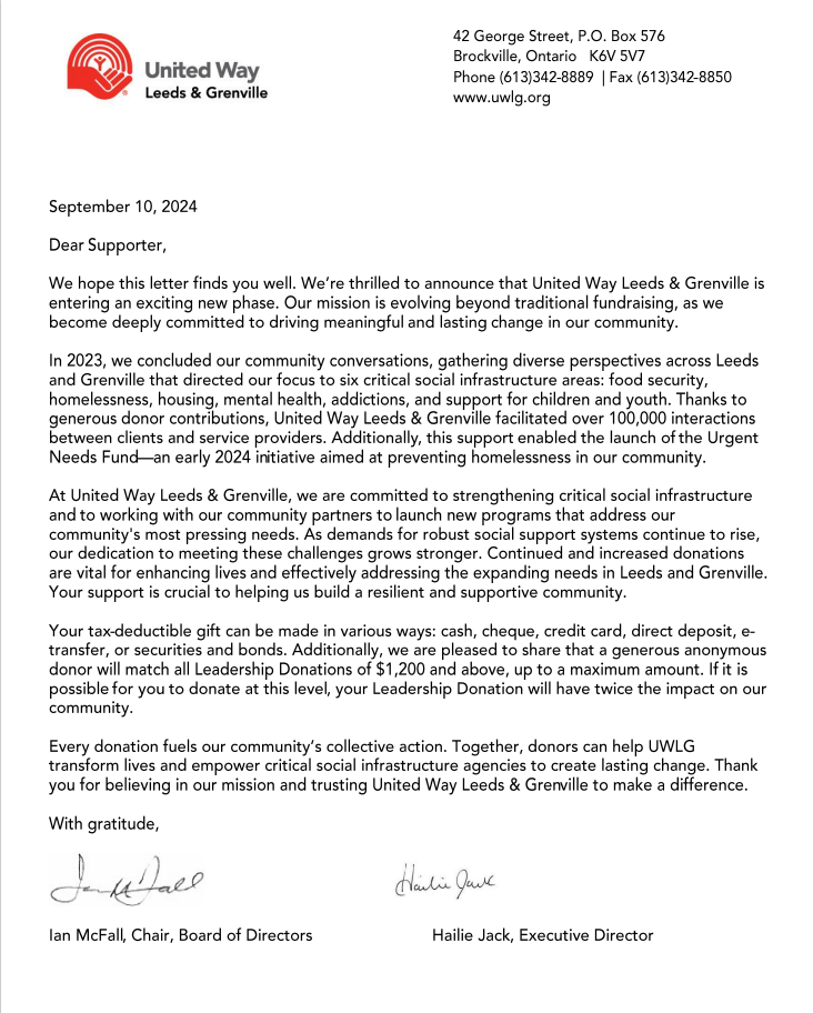 Check your mailbox for our 2024 campaign letters